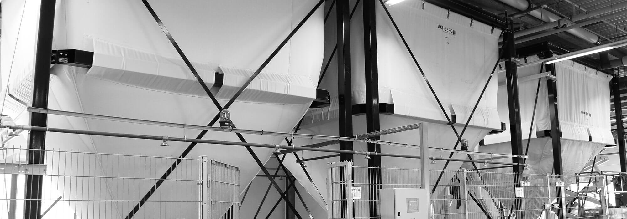 Flexible indoor silo for the plastics industry – ACHBERG®